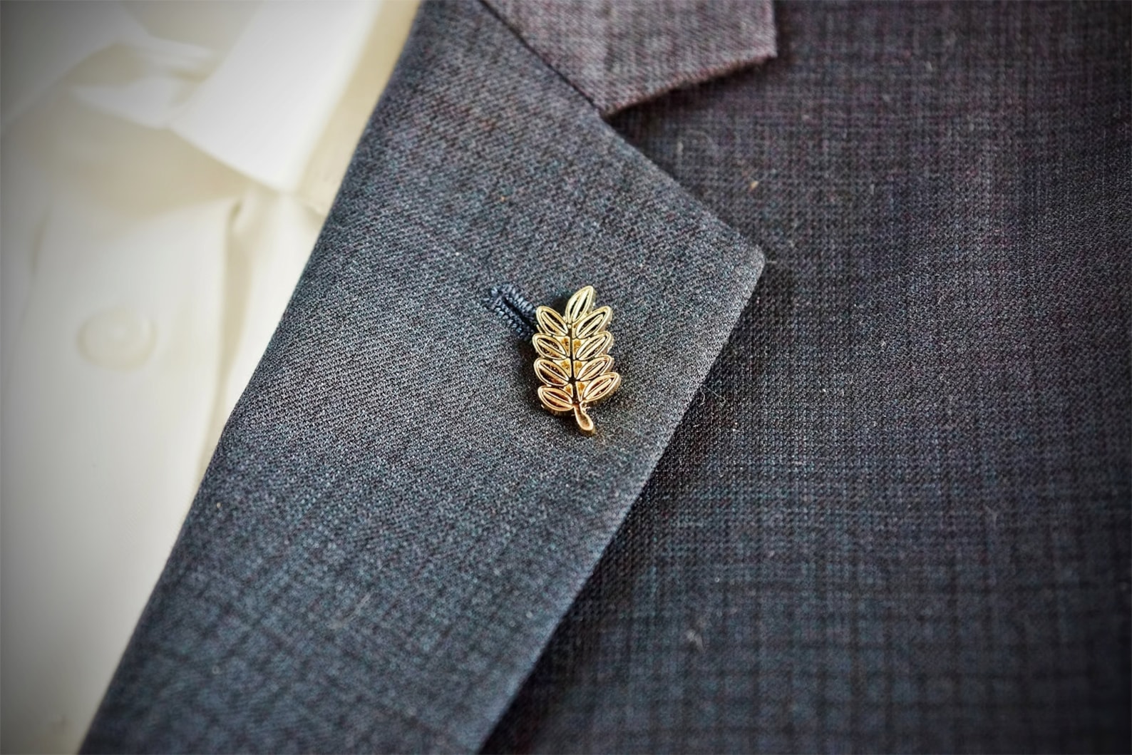 Acacia Sprig Masonic Lapel Pin gold Finish1 Tall | Etsy