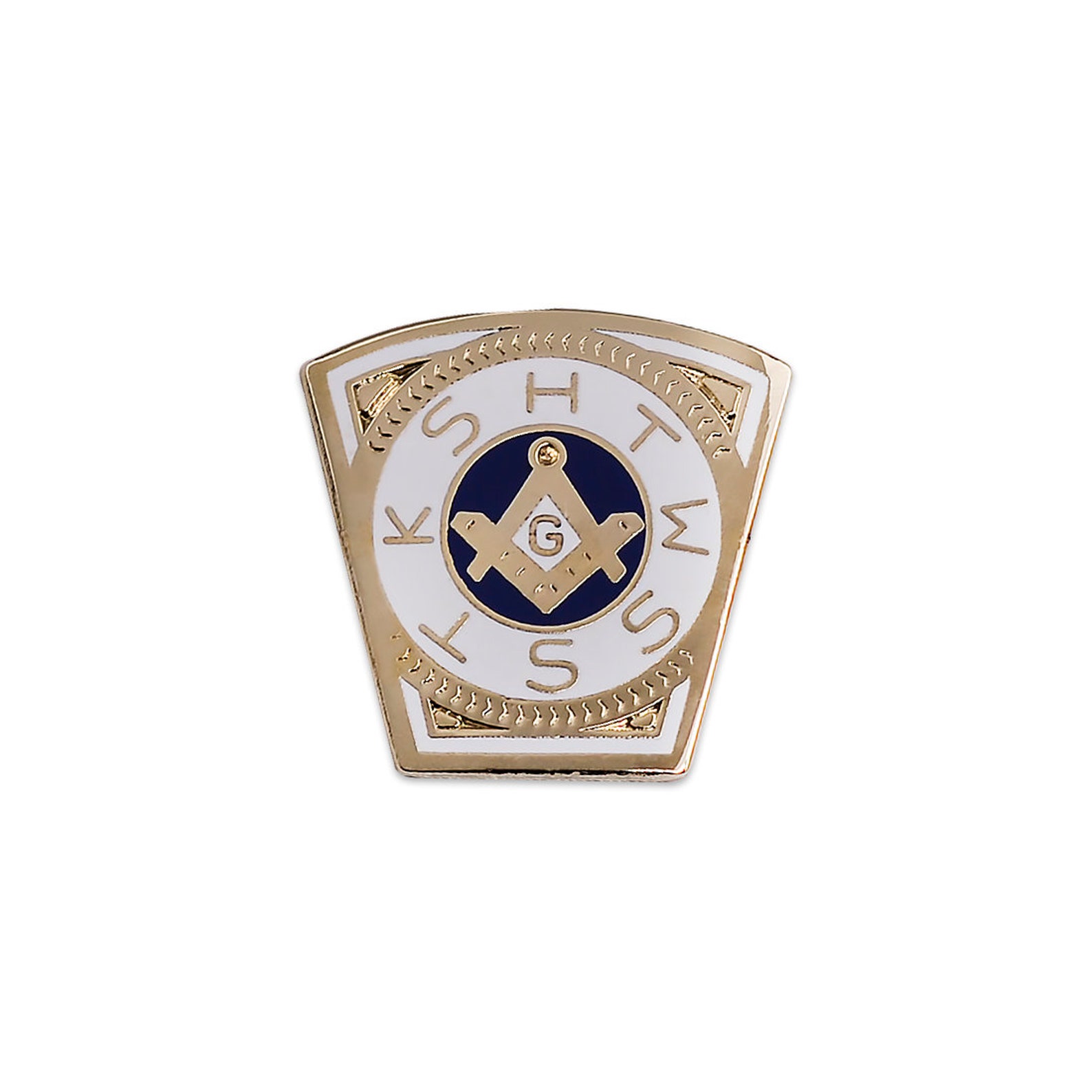 Mark Keystone Masonic Lapel Pin gold & White3/4 - Etsy