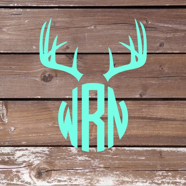 Deer Antler Monogram - Etsy