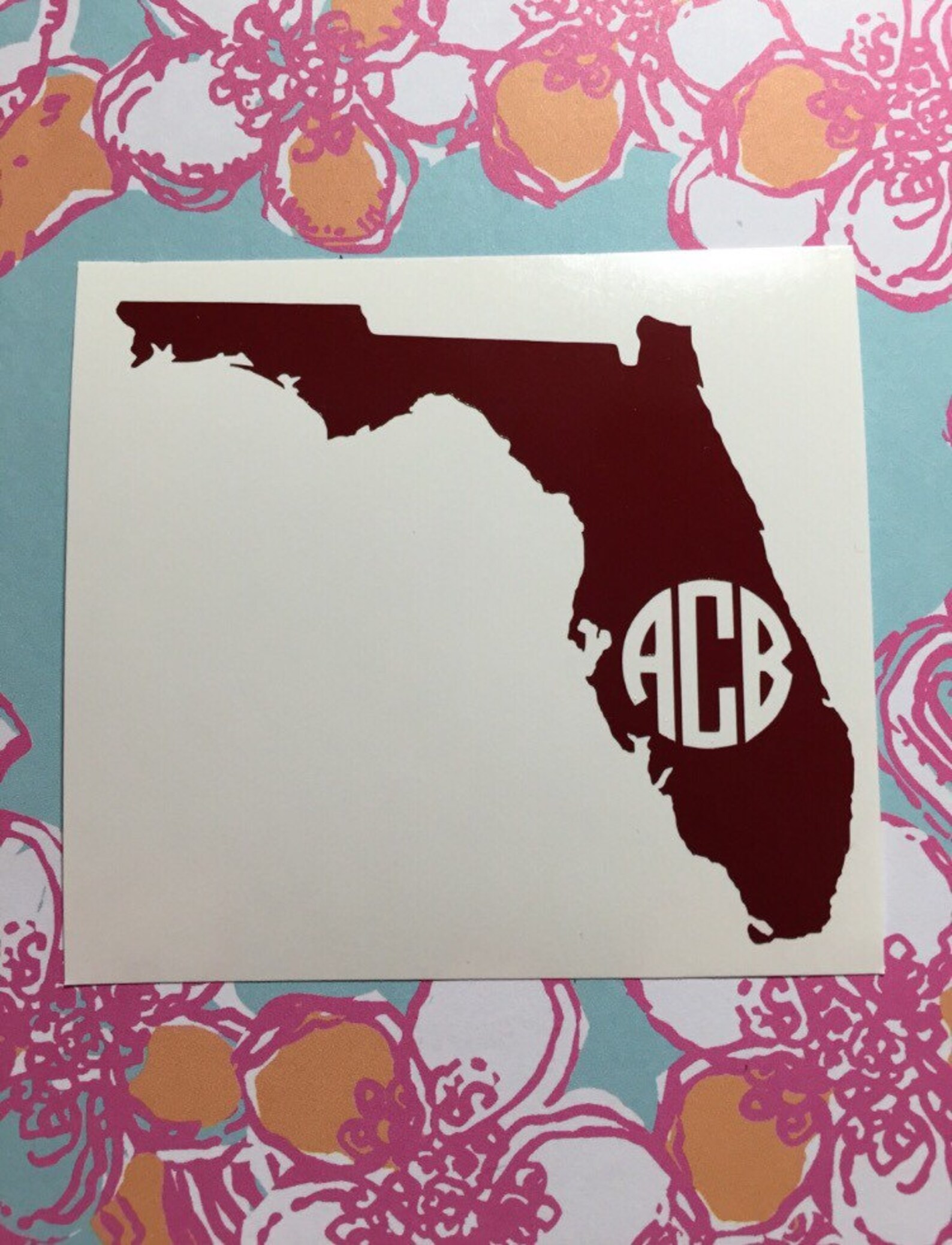 State Monogram Decal Any State - Etsy
