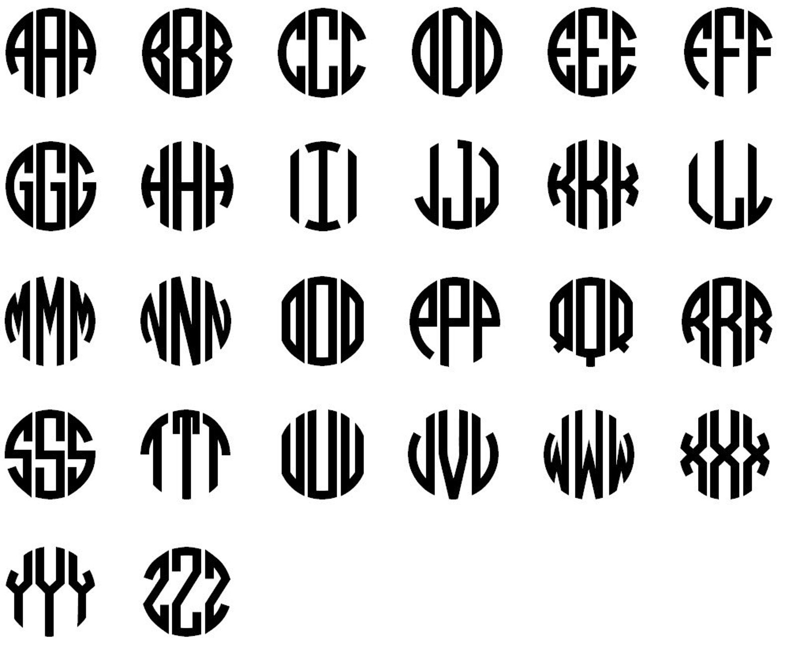 Owl Monogram Decal - Etsy