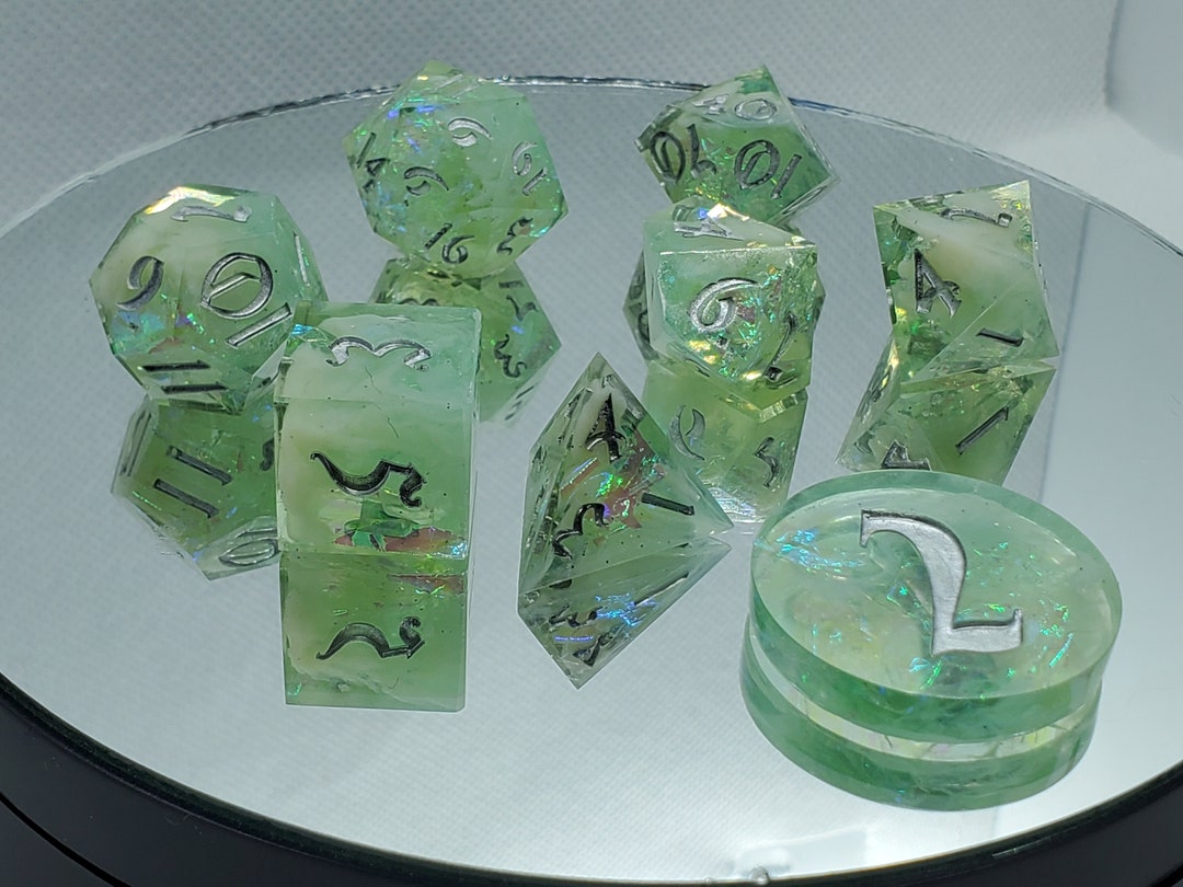 Glacier 8 Polyhedral Dice Handmade Dice Set for Ttrpg and - Etsy New ...