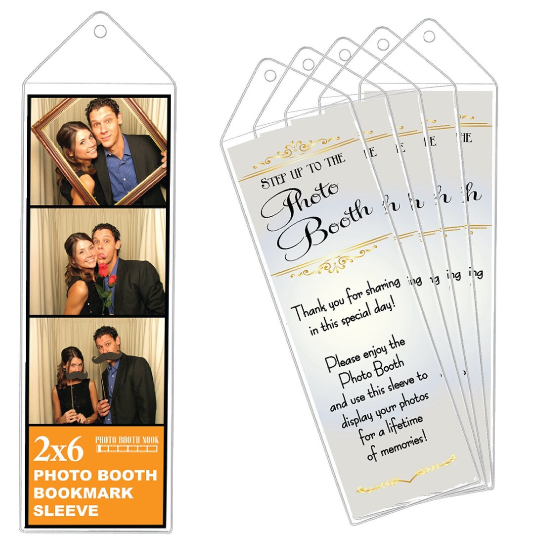 Bookmark Sleeves With Inserts for Photo Booth- Premium Vinyl, FREE ...
