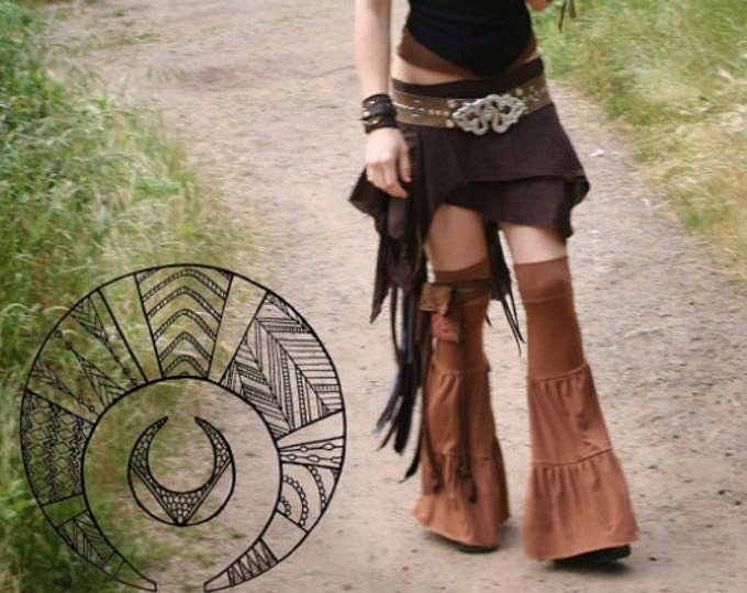Elven Forest Temple Leg Flares Tan // Burning Man // Pixie // Festival ...