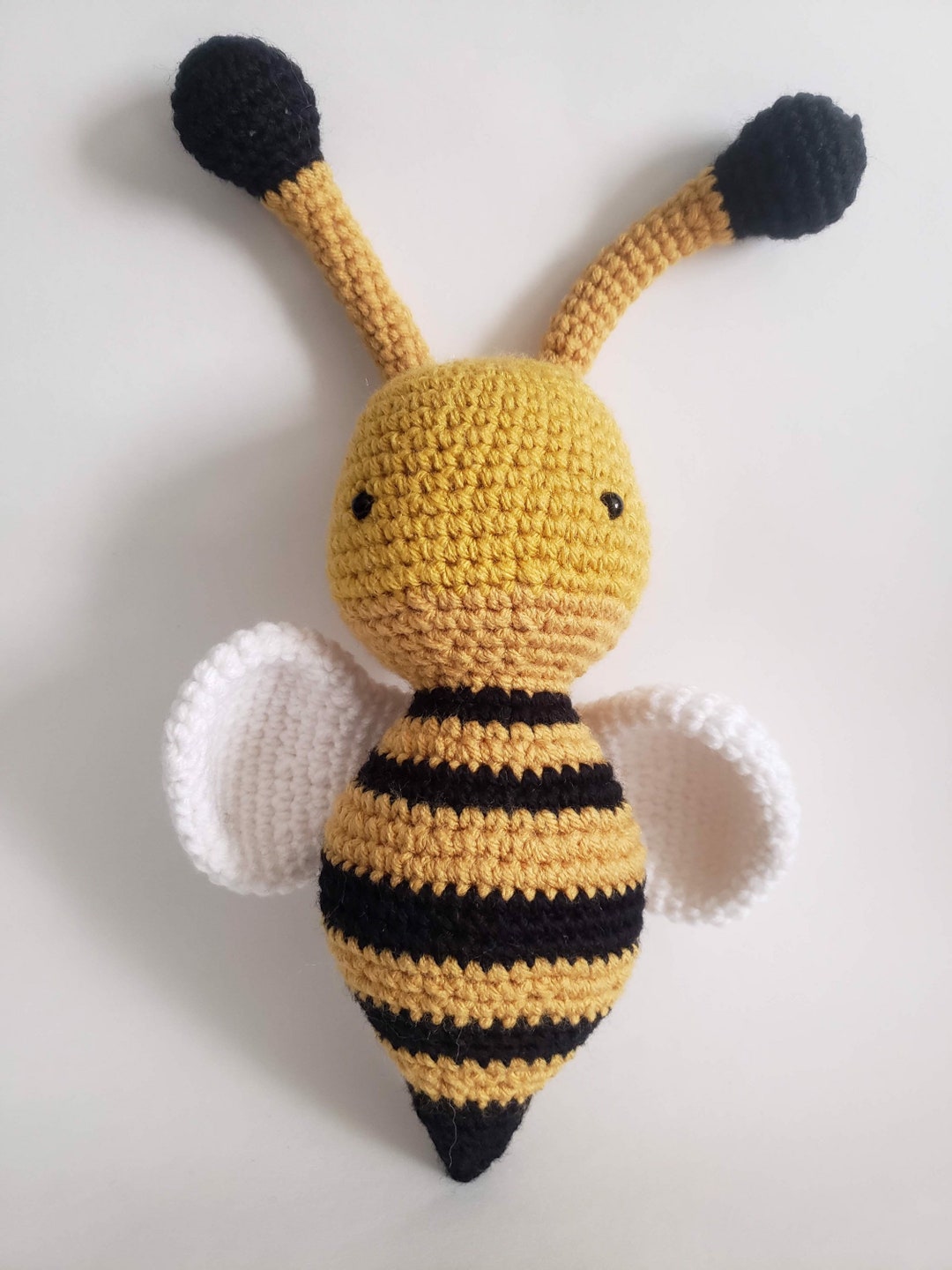 Bumblebee Stuffy Bee Stuffed Toy Honey Bee Stuffy Crochet Wasp Knit Bee ...