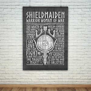 SHIELDMAIDEN Poster - 'vikings' Collection - Multiple Size Available ...