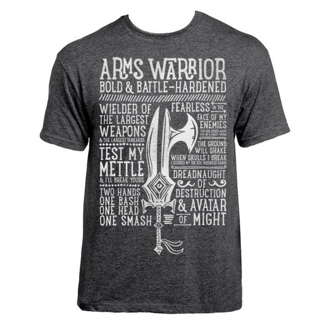 World of Warcraft / Wow Inspired T-shirt - ARMS WARRIOR Edition ...