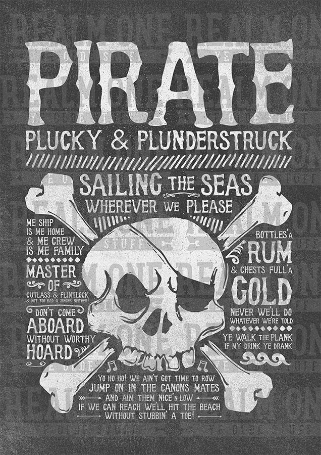 PIRATE Art Print 'pirate' Collection A4 Size - Etsy UK