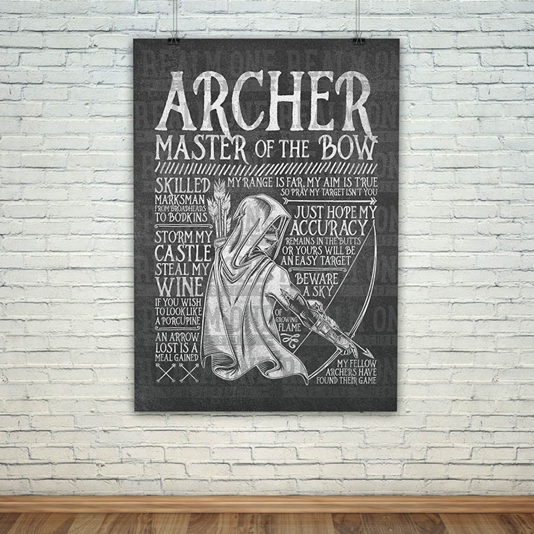 ARCHER Poster Art Print XL - 'medieval' Collection - Multiple Size ...