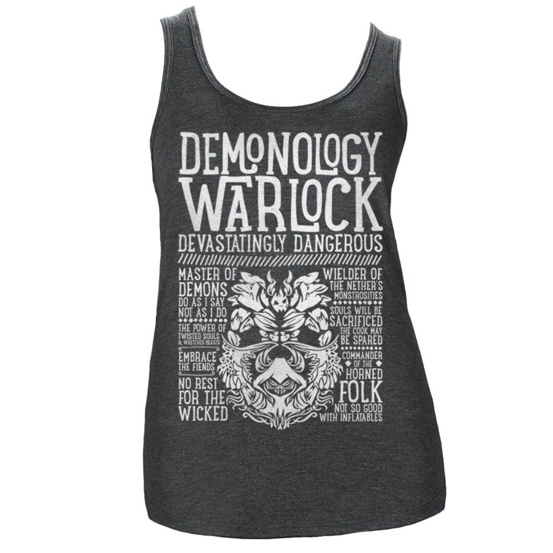World of Warcraft / Wow Inspired Ladies Tank Top - DEMONOLOGY WARLOCK ...