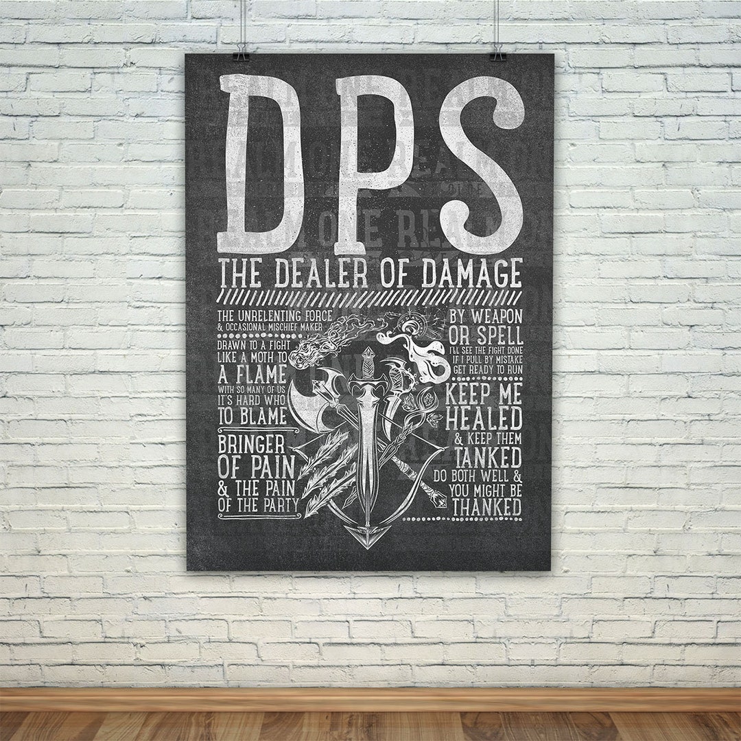 World of Warcraft / Roleplaying / Fantasy Rpg Inspired Type Poster DPS ...