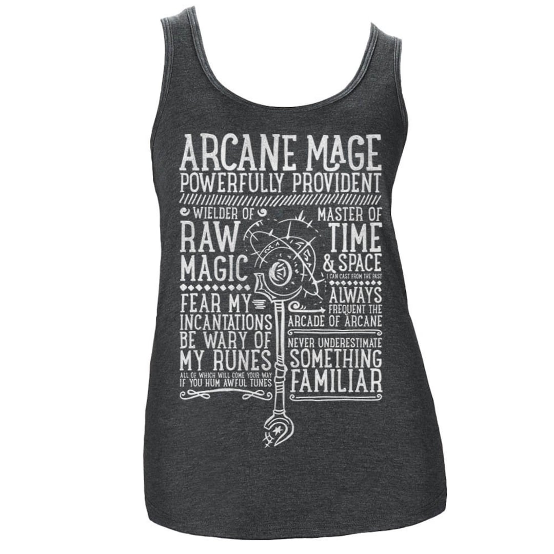 World of Warcraft / Wow Inspired Ladies Tank Top - ARCANE MAGE Edition ...