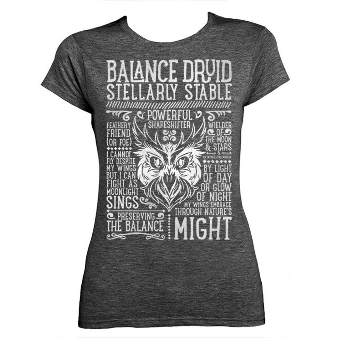 World of Warcraft / Wow Inspired Ladies Fitted T-shirt - BALANCE DRUID ...