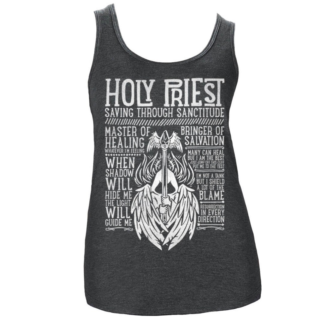 World of Warcraft / Wow Inspired Ladies Tank Top - HOLY PRIEST Edition ...