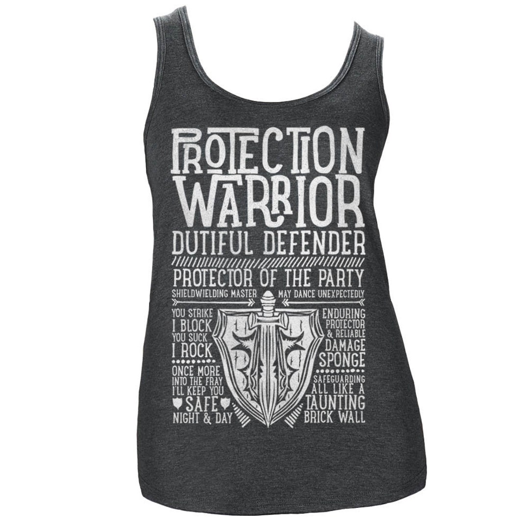 World of Warcraft / Wow Inspired Ladies Tank Top - PROTECTION WARRIOR ...