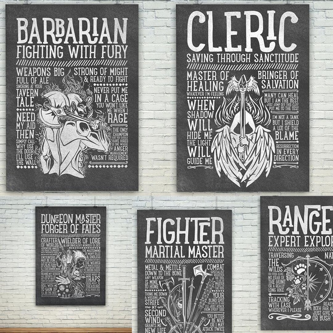 BARD / D&D / Dungeons and Dragons Inspired Poster - XL Art Print / Dnd ...