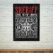 SHERIFF Poster - 'wild West' Collection - Multiple Size Available - B&W ...