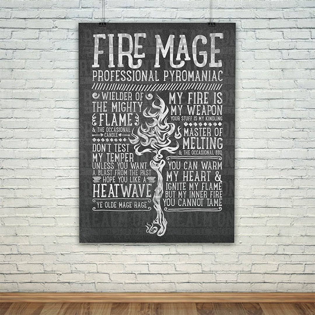 World of Warcraft / Roleplaying Medieval / Fantasy Inspired Type Poster ...