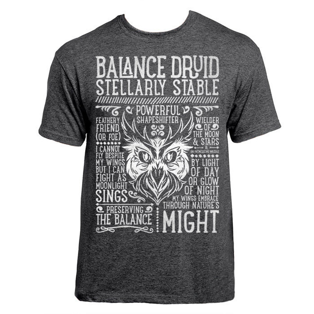 World of Warcraft / Wow Inspired T-shirt - BALANCE DRUID Edition ...