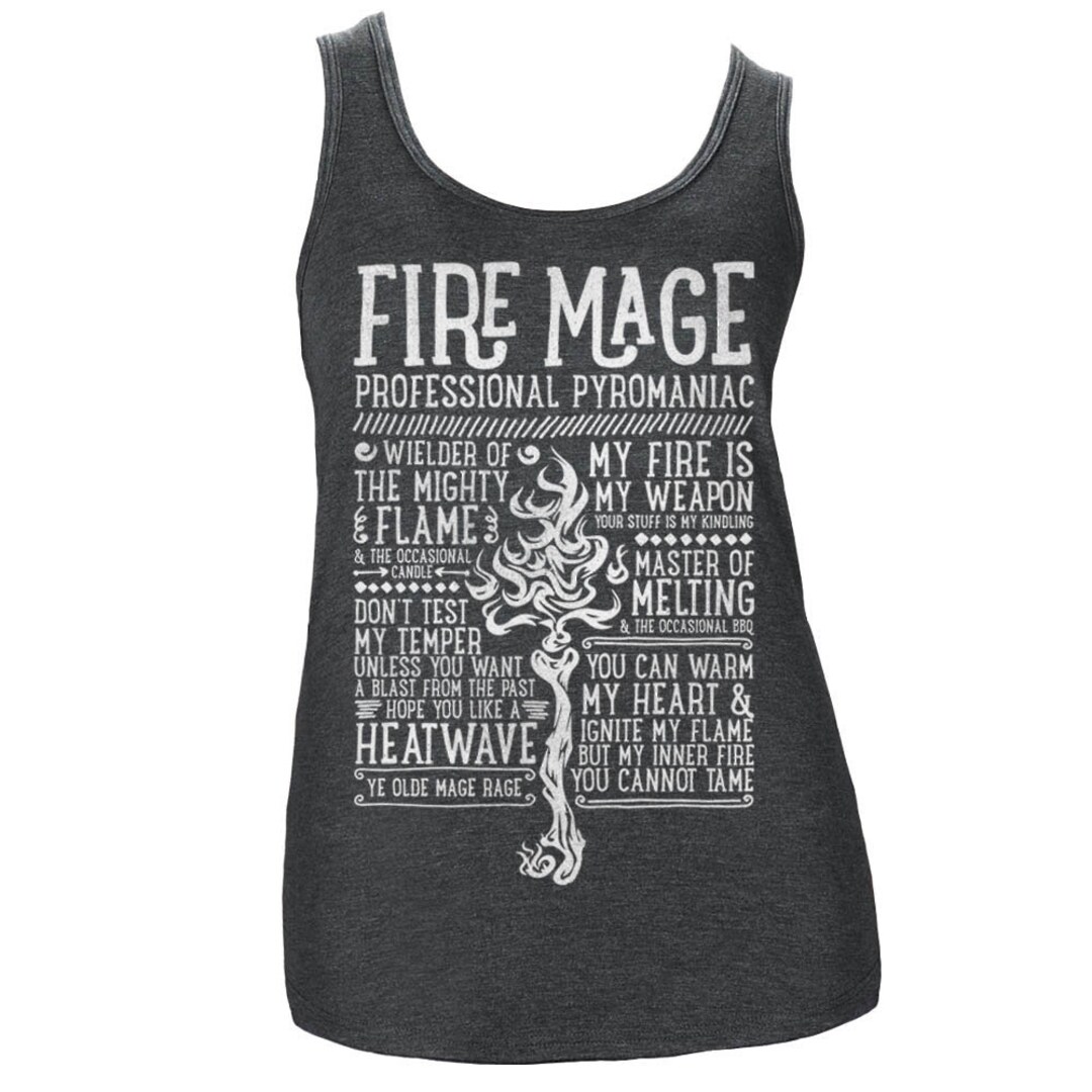 World of Warcraft / Wow Inspired Ladies Tank Top - FIRE MAGE Edition ...