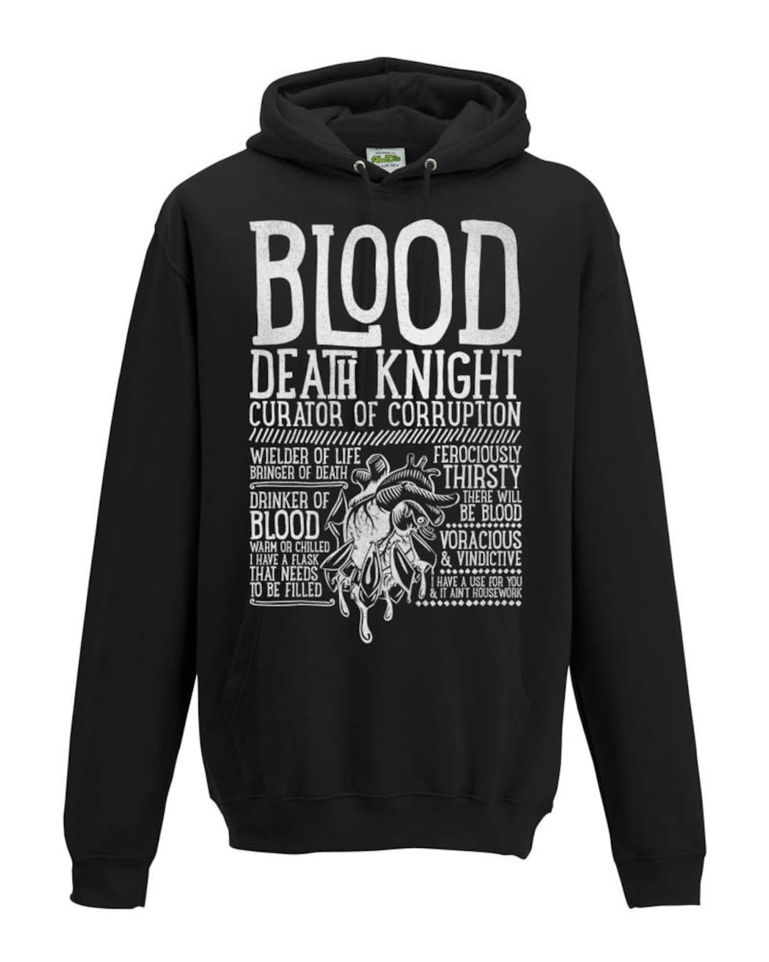 World of Warcraft / Wow Inspired Hoodie - BLOOD DEATH KNIGHT Edition ...