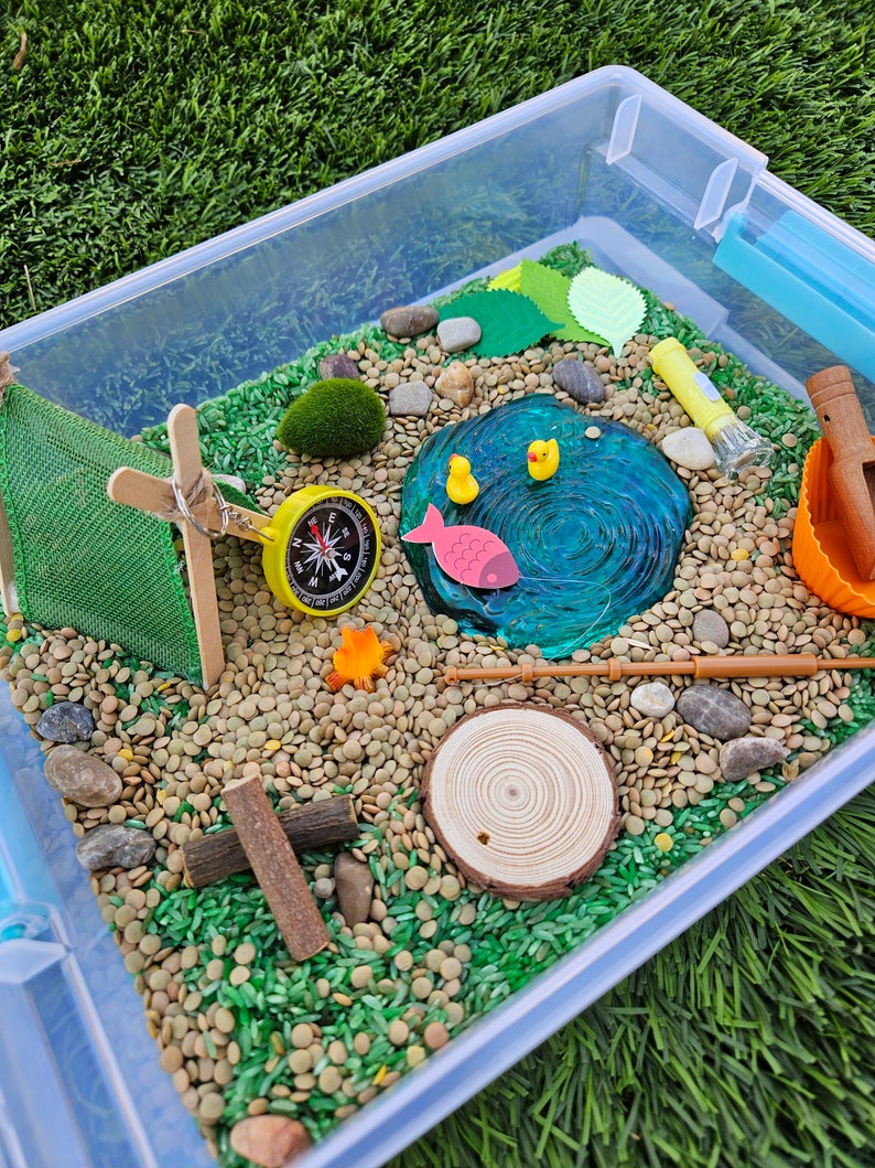 Camping Sensory Bin, Nature Sensory Bin, Sensory Activity, Sensory Bin ...
