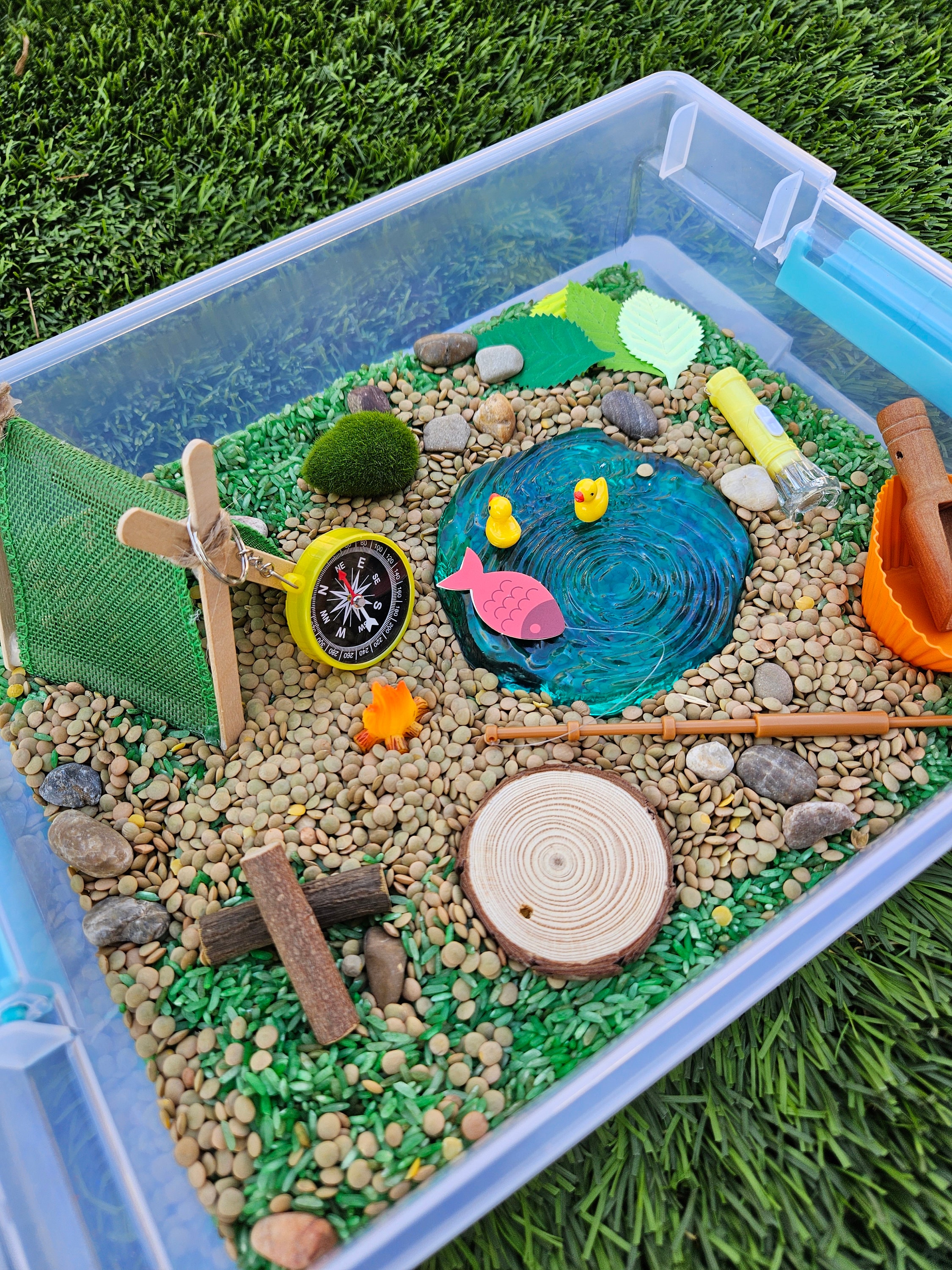 Camping Sensory Bin, Nature Sensory Bin, Sensory Activity, Sensory Bin ...