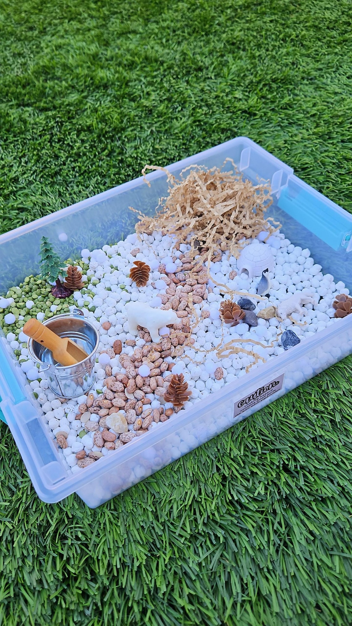 Arctic Sensory Bin, Snow Sensory Bin, Winter Sensory Activity, Sensory ...