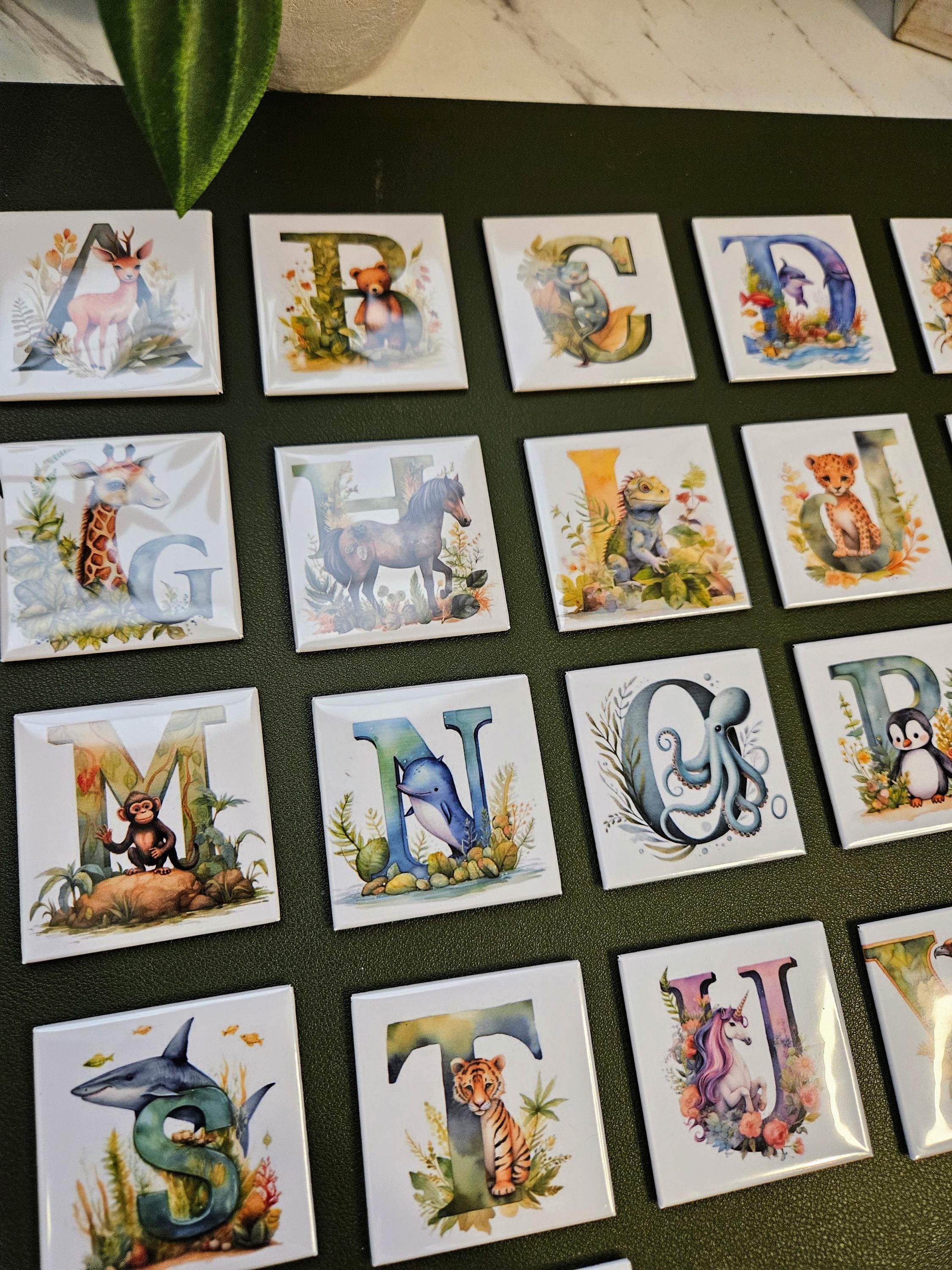 Whimsy Alphabet Magnet Set, Alphabet Magnets, Letter Magnets, Alphabet ...