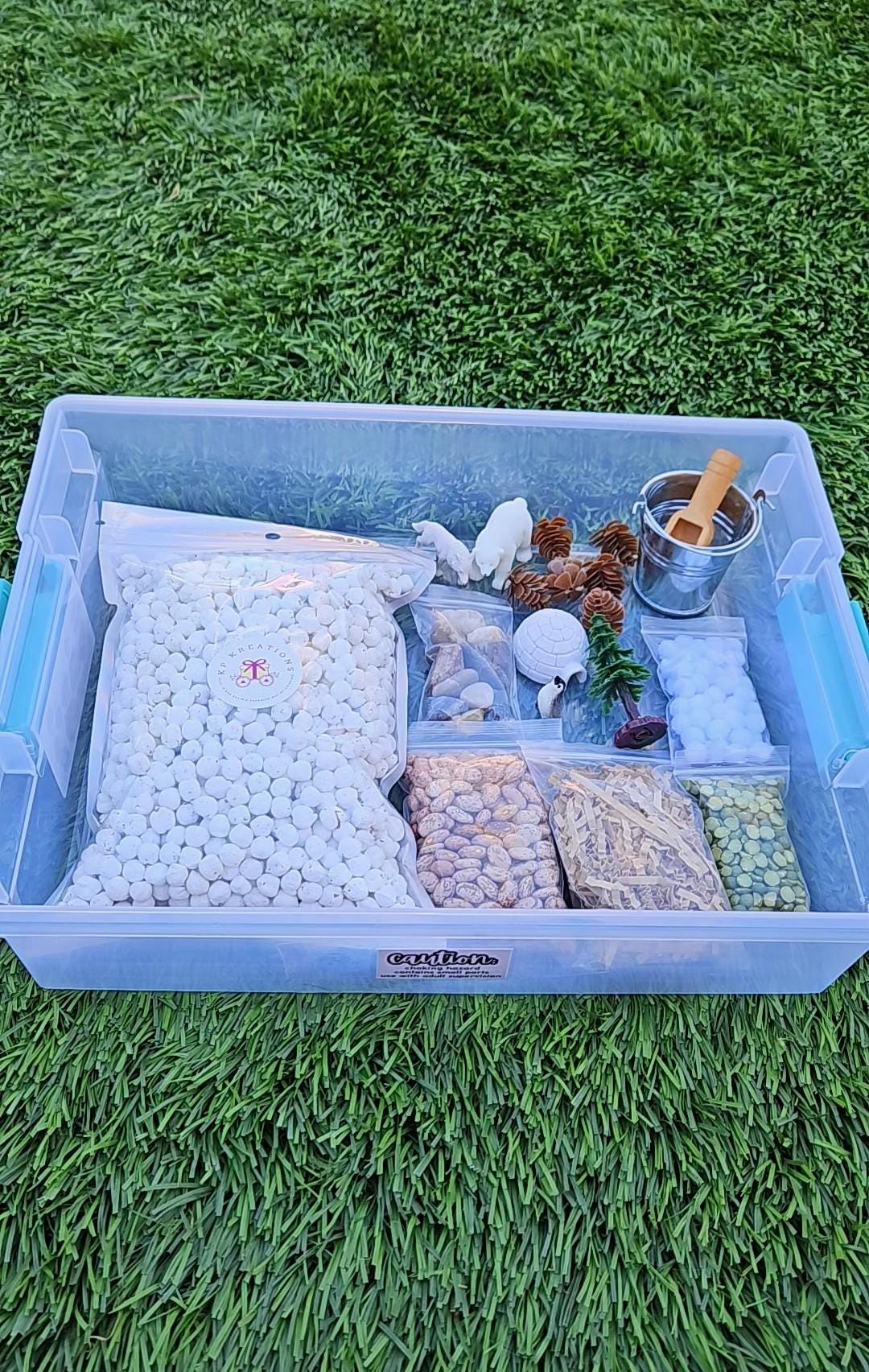 Arctic Sensory Bin, Snow Sensory Bin, Winter Sensory Activity, Sensory ...