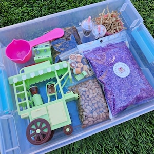 Coffee Shop Sensory Bin, Fall Sensory Bin, Autumn Sensory Bin, Coffee ...