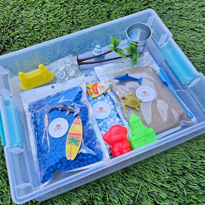 Beach Sensory Bin, Ocean Sensory Bin, Ocean Animals, Sensory Activity ...