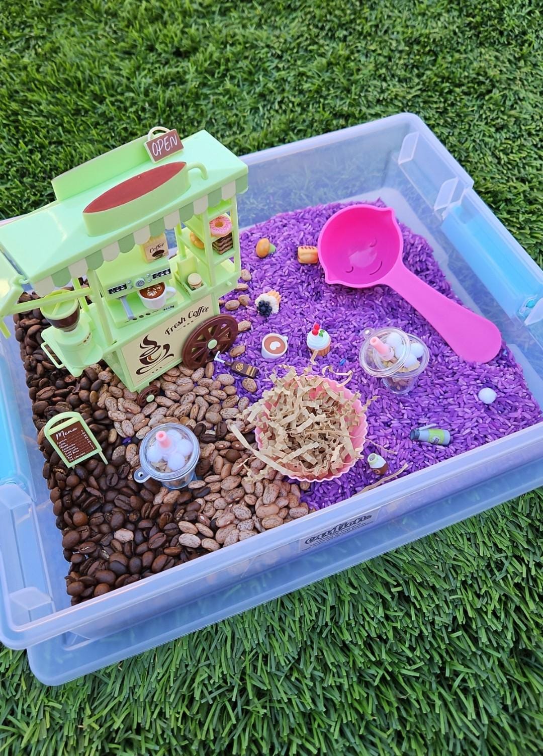 Coffee Shop Sensory Bin, Fall Sensory Bin, Autumn Sensory Bin, Coffee ...