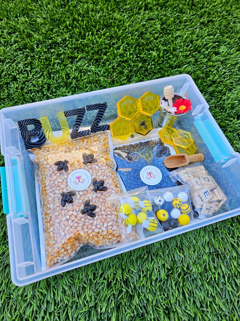 Spelling BEE Sensory Bin, Bee Sensory Bin, Spelling Sensory Bin, Bee ...