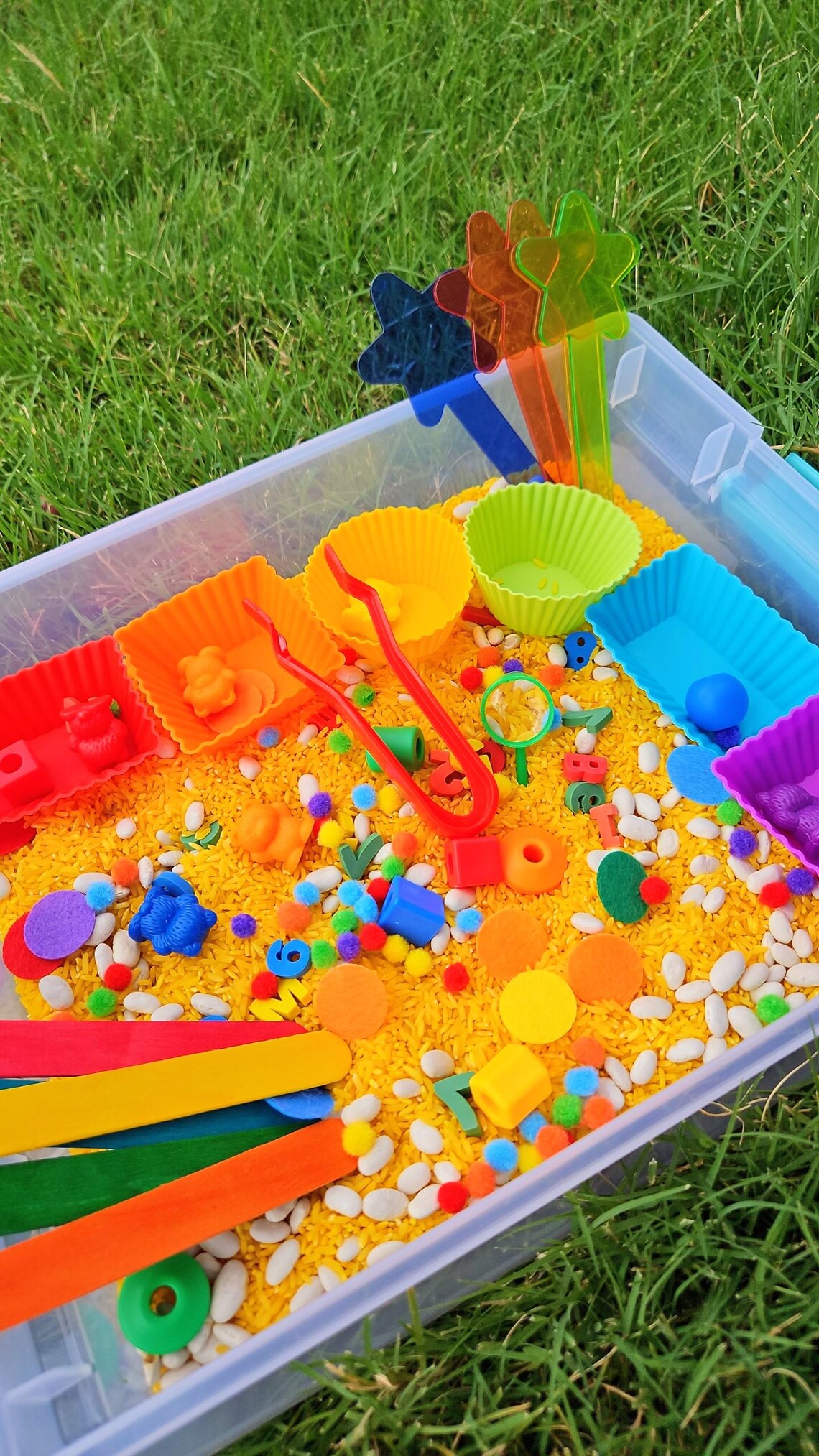 Color Match Sensory Bin, Rainbow Sensory Bin, Rainbow Activity, Color ...