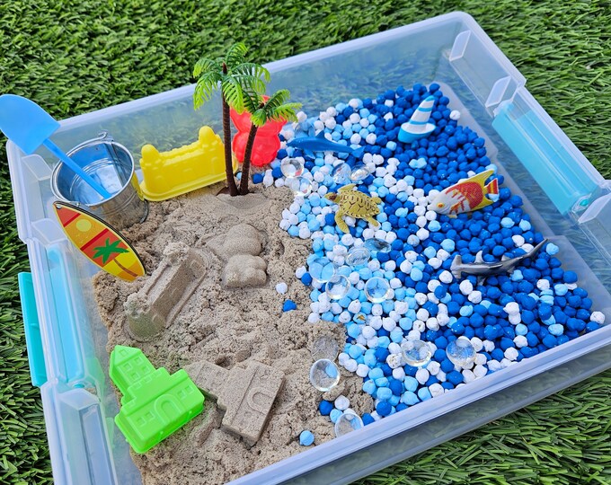 Beach Sensory Bin, Ocean Sensory Bin, Ocean Animals, Sensory Activity ...