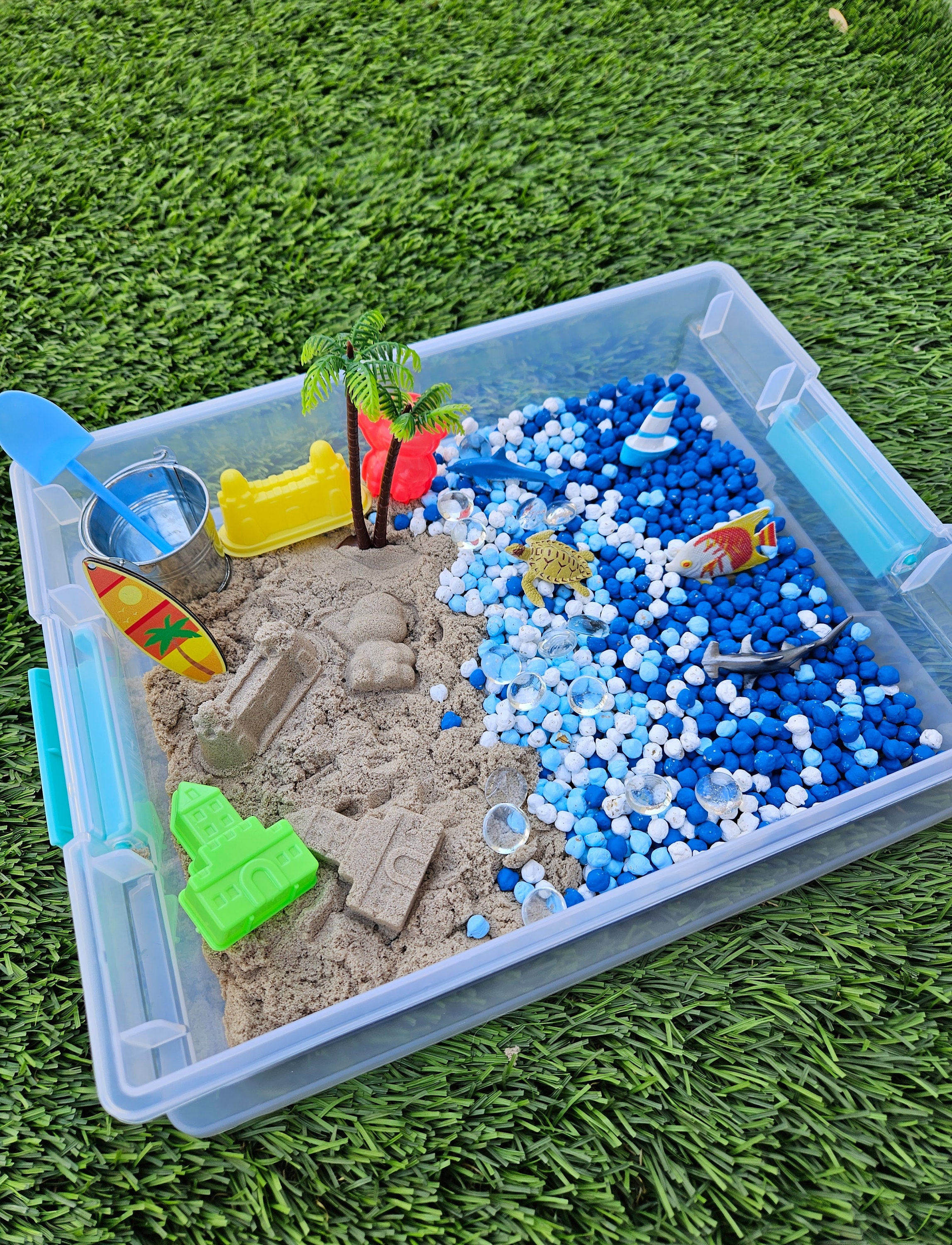 Beach Sensory Bin, Ocean Sensory Bin, Ocean Animals, Sensory Activity ...