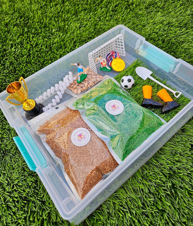 Soccer Sensory Bin, Soccer Activity, Soccer Toys, Sensory Activity ...