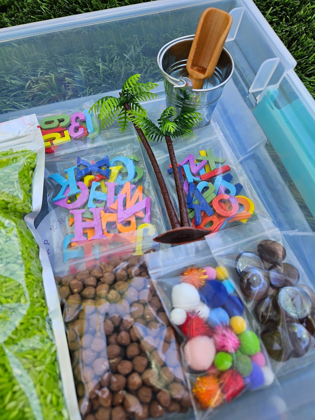 Chicka Chicka Boom Boom Sensory Bin, Book Sensory Bin, Chicka Chicka ...