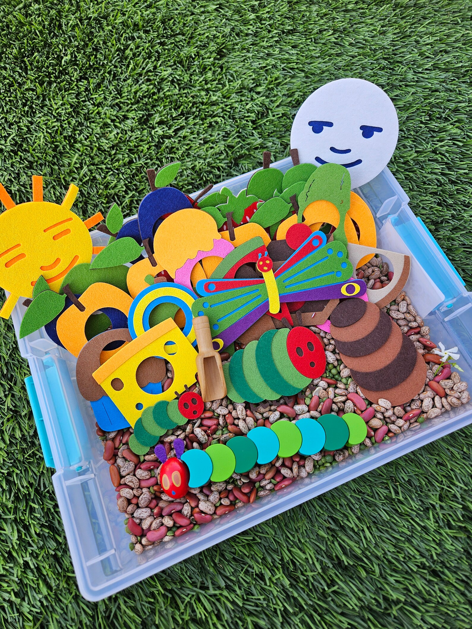 Hungry Caterpillar Sensory Bin, Caterpillar Sensory Bin, Very Hungry ...