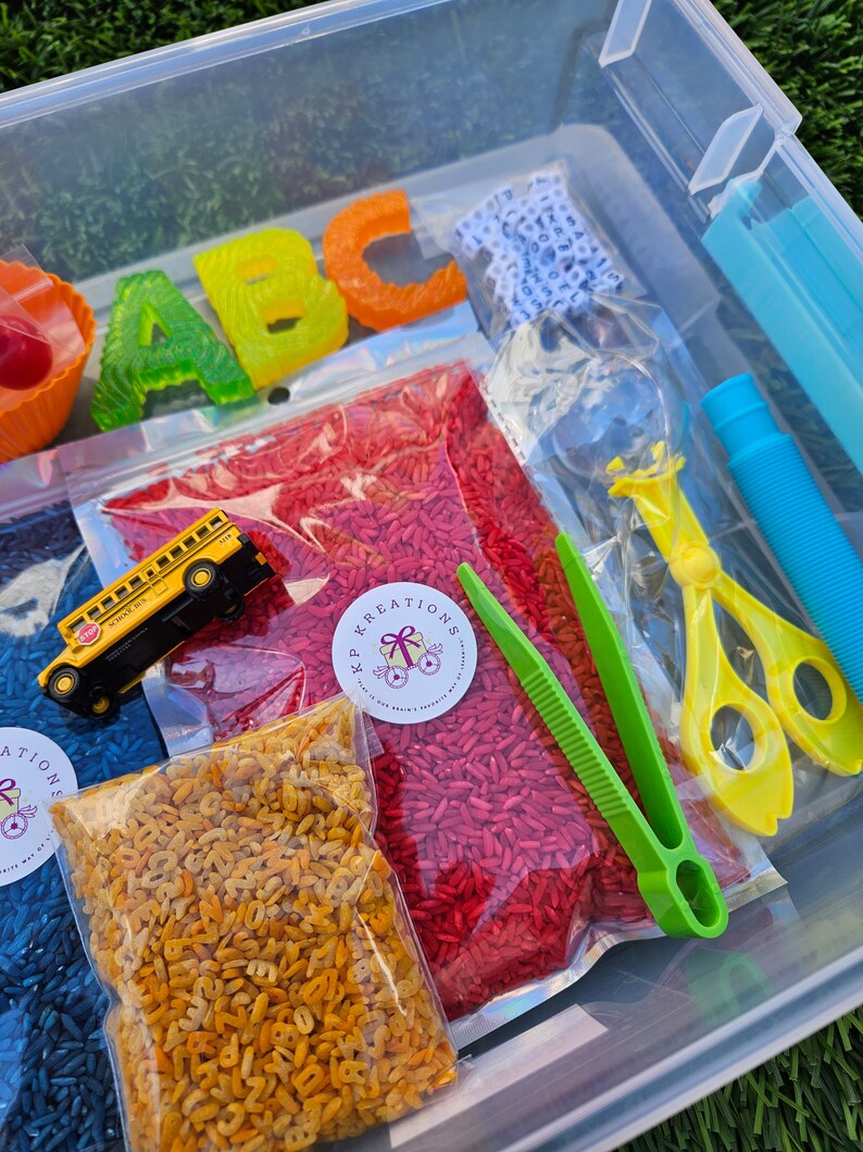 School Days ABC Sensory Bin, School Sensory Bin, Classroom Activites ...
