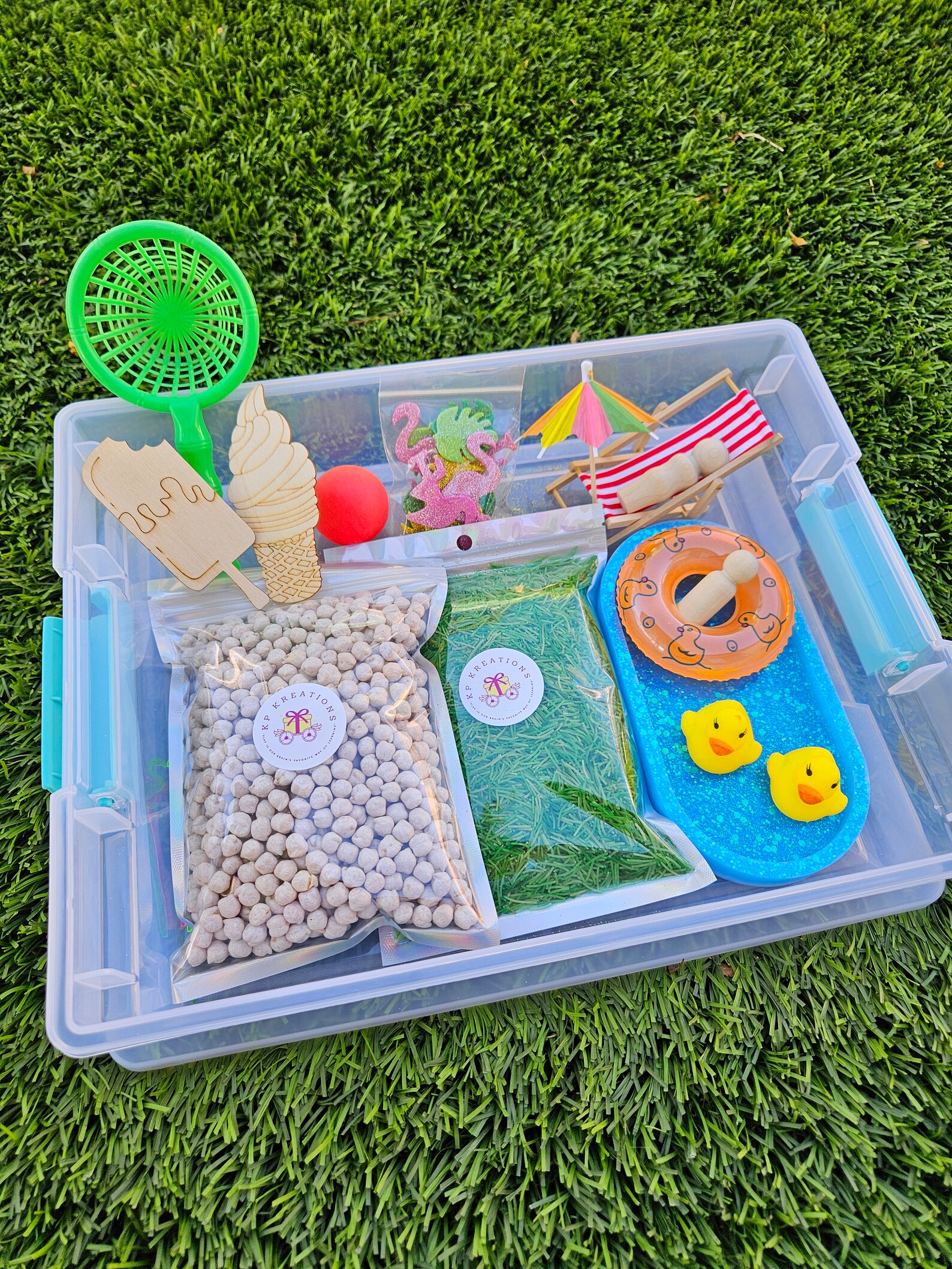Schools Out for Summer Sensory Bin, Summer Sensory Bin, Summer Activity ...