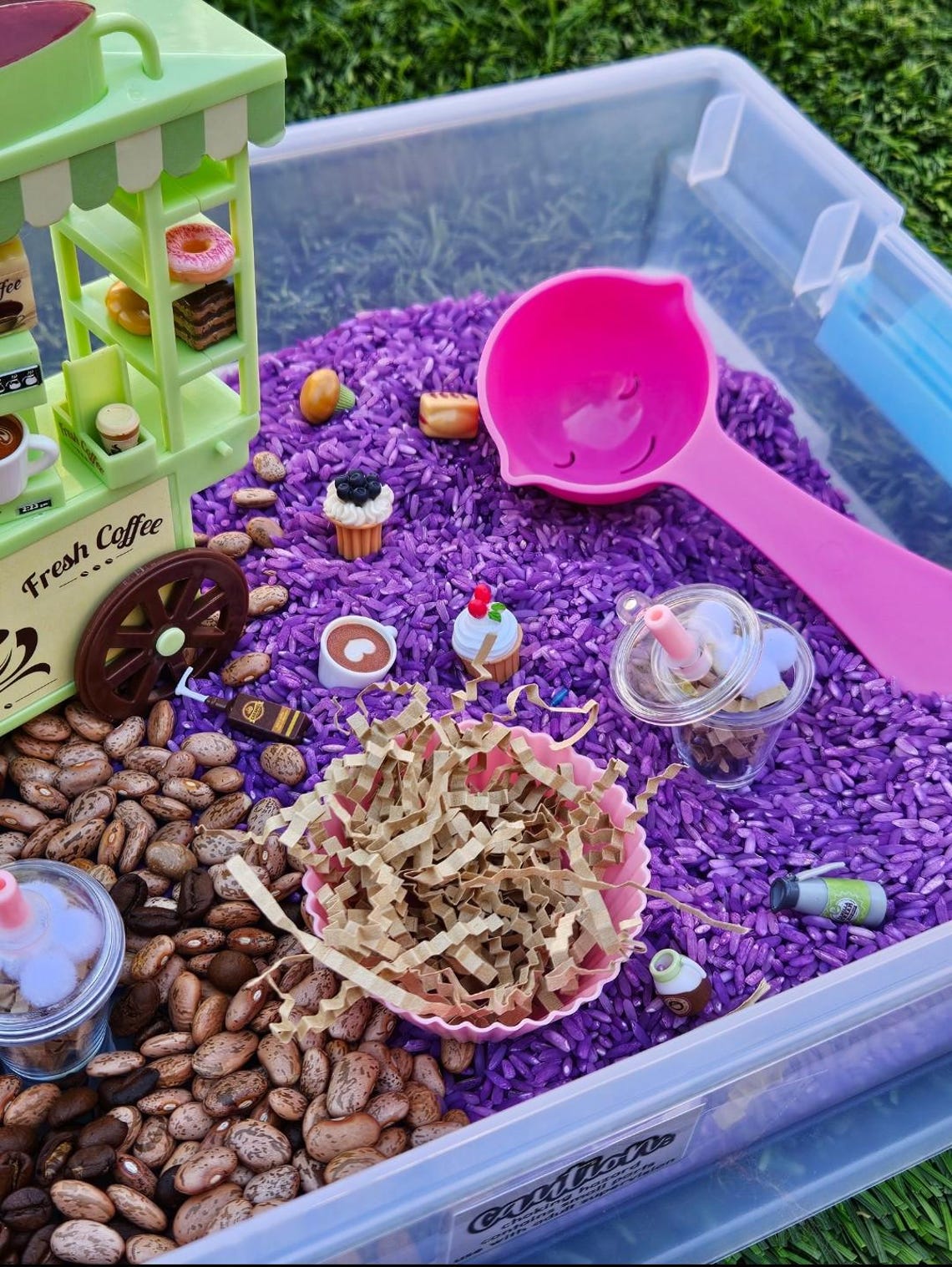 Coffee Shop Sensory Bin, Fall Sensory Bin, Autumn Sensory Bin, Coffee ...