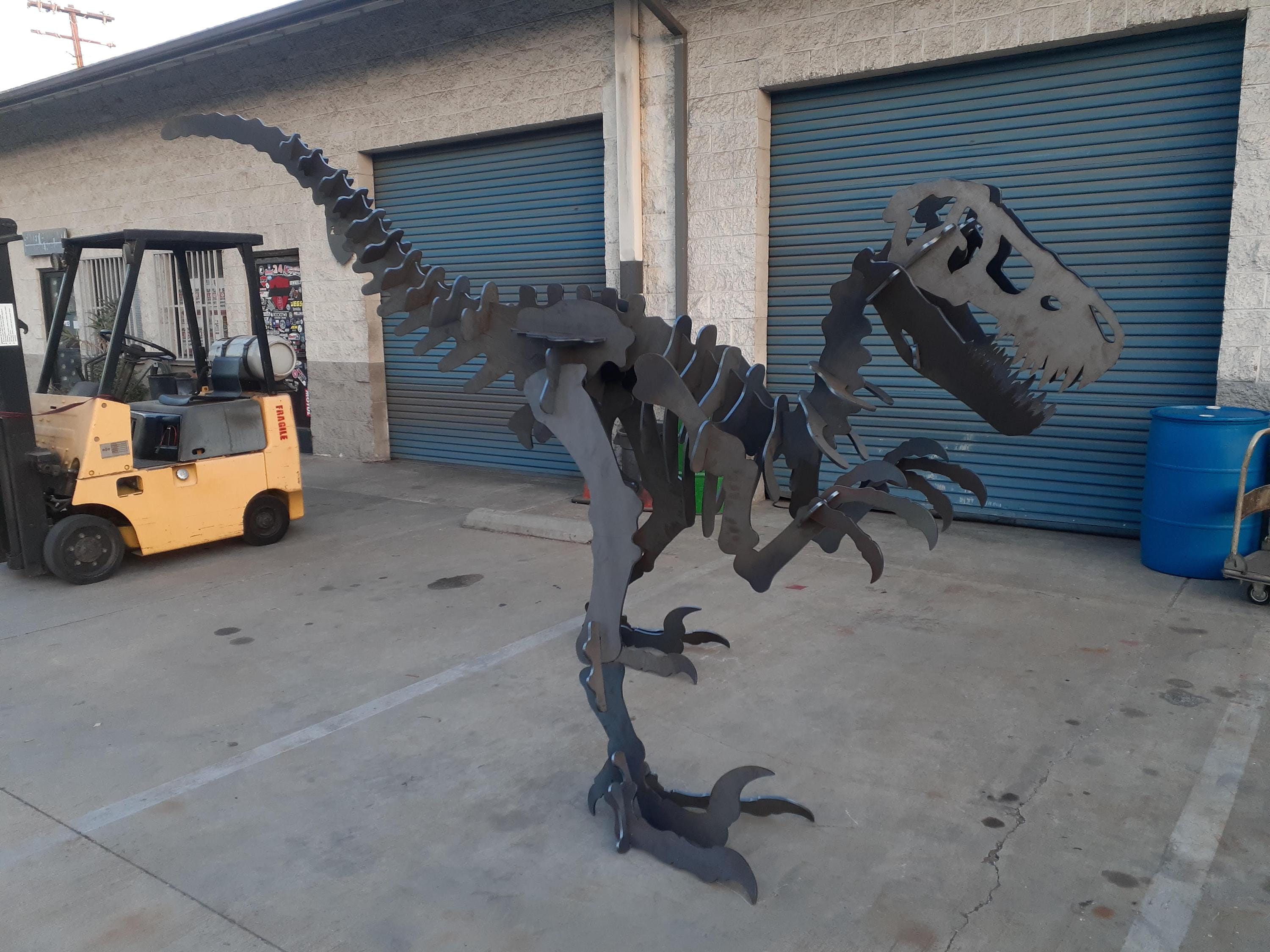 Dinosaur (raptor) Pattern. Dxf Format Files. 3/8ths Steel Layout. Makes ...