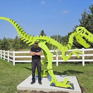 Dinosaur (raptor) Pattern. Dxf Format Files. 3/8ths Steel Layout. Makes ...