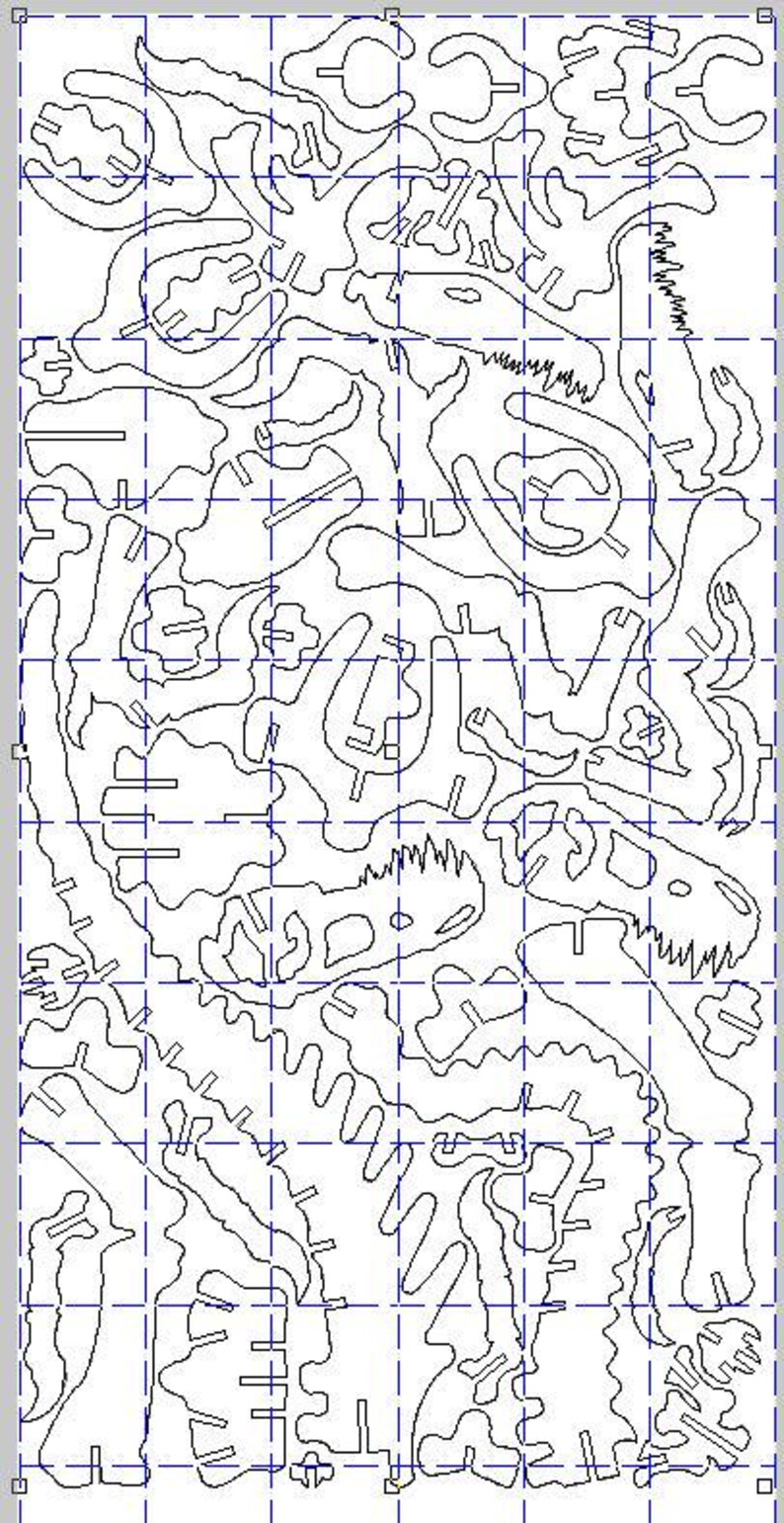 Raptor Dinosaur Full Scale Pattern. Pdf Format for 1/2 Inch Wood ...