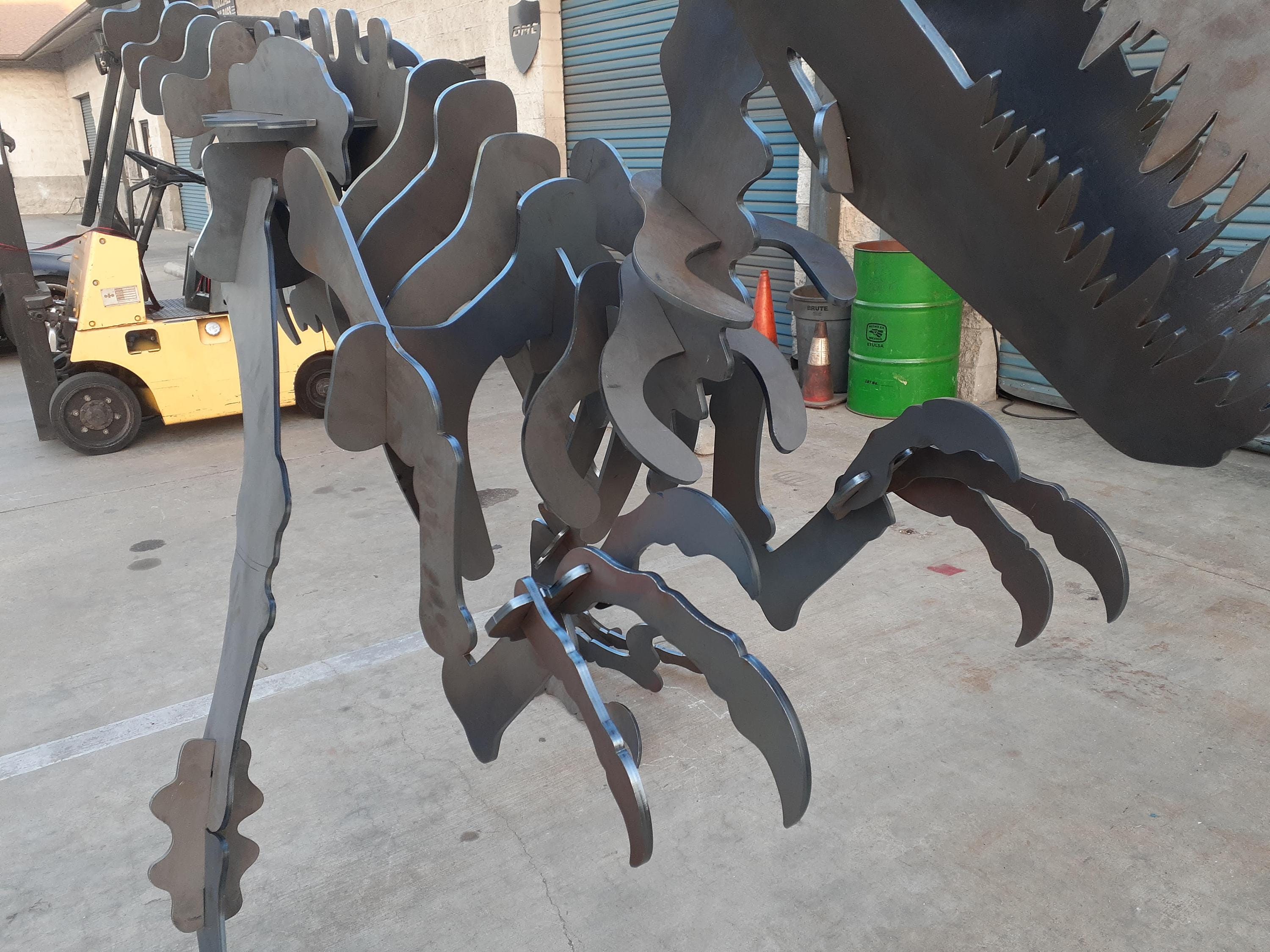 Dinosaur (raptor) Pattern. Dxf Format Files. 3/8ths Steel Layout. Makes ...