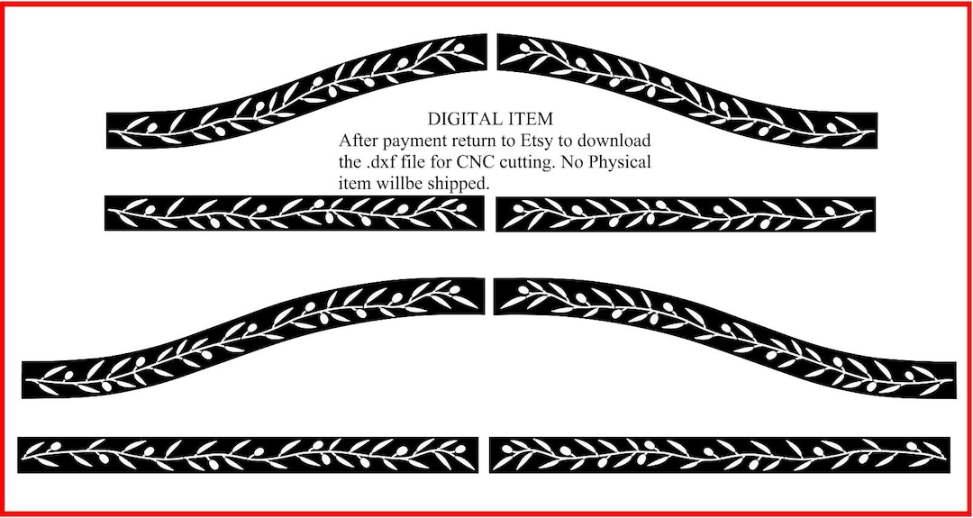 Olive Branch Gate and Fence Topper Dxf File for CNC Cutting - Etsy