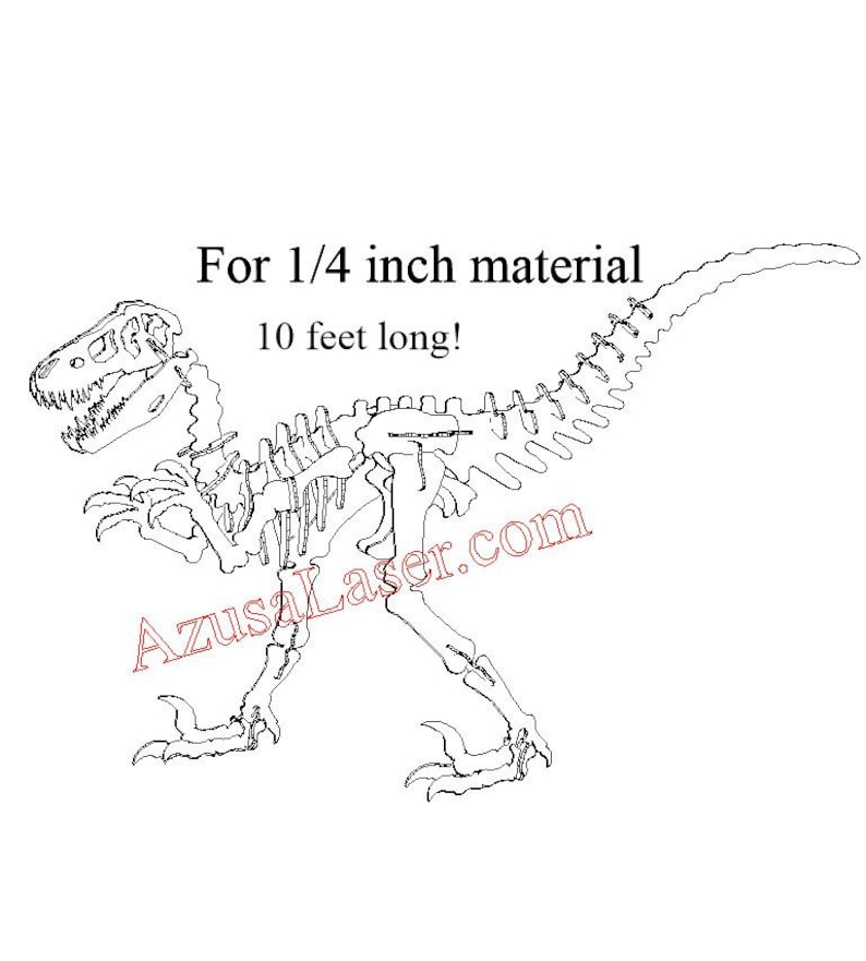 Dinosaur .dxf File for CNC Cutting. Designed for 1/4 In. Thick - Etsy