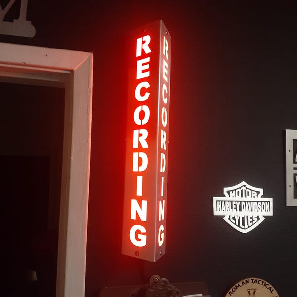 Recording in Progress Sign - Etsy